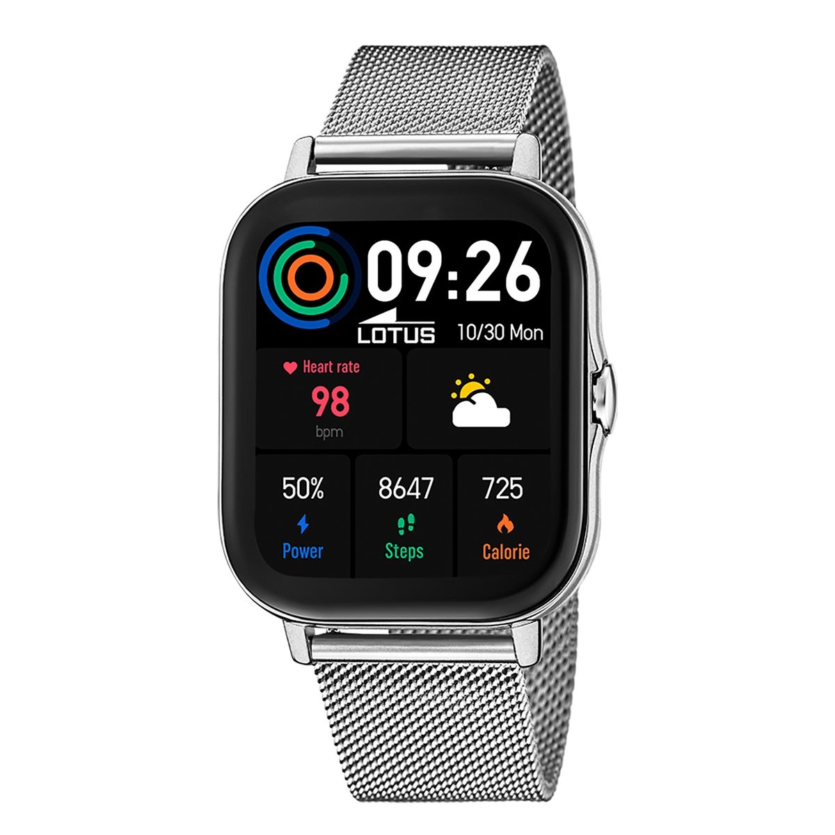 Lotus męski zegarek smartwatch smartwatch ze stali nierdzewnej srebrny ...