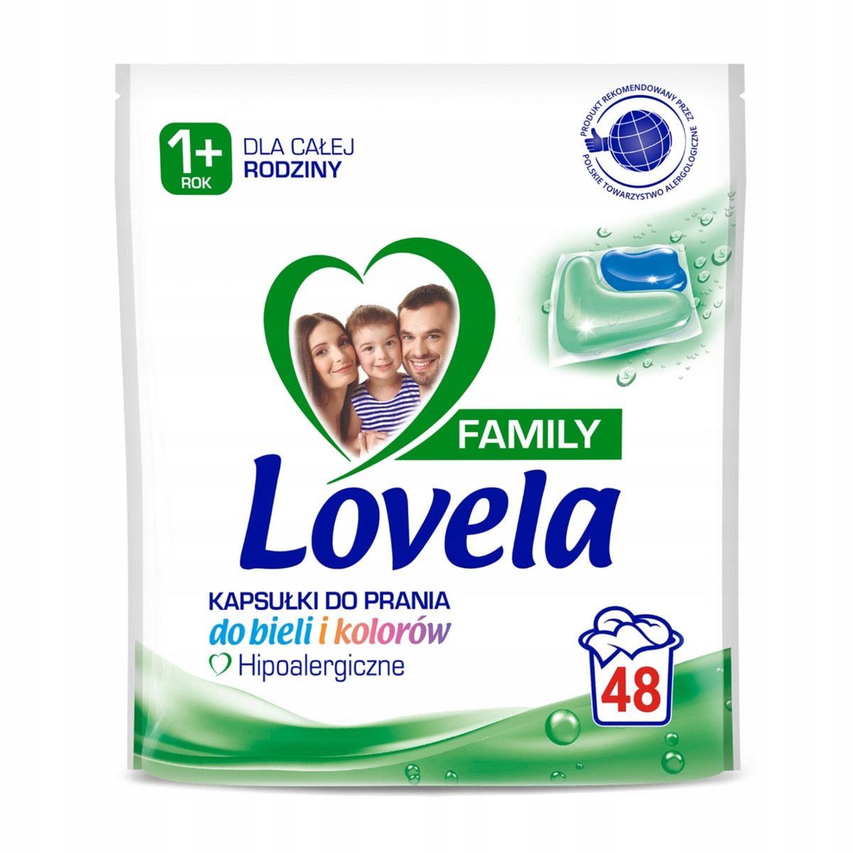 Lovela Family Kapsułki Hipoalergiczne do prania bieli i kolorów 48 ...