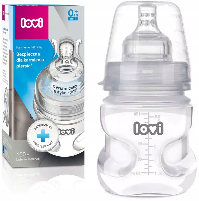 LOVI Butelka MEDICAL+ dynamiczny smoczek 150ml 0m+ - Lovi | Sklep EMPIK.COM