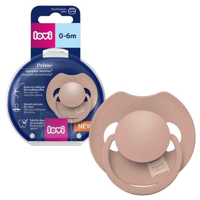 LOVI Prime Dynamiczny Smoczek Silikonowy Uspokajający Blush 0-6m - Inna marka | Sklep EMPIK.COM