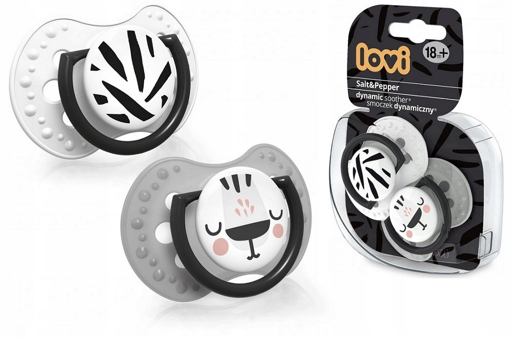 LOVI Smoczek dynamiczny Salt&Pepper 18m+ 2szt - Lovi | Sklep EMPIK.COM