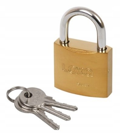 Loxa Soler Lkzs S60 Kłódka Pałąkowa Żeliwna, Złoty, Blister 0Kzsl006000 ...