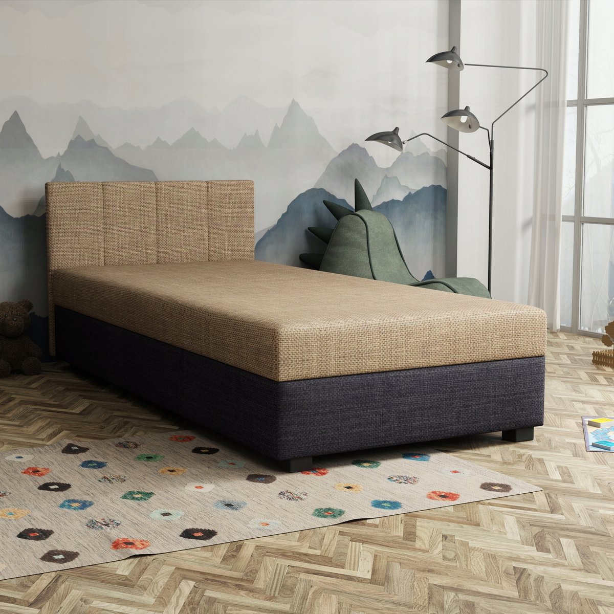 Łóżko 90x200 Tapczan jednoosobowy młodzieżowy Adel - Tapczany24 | Sklep ...