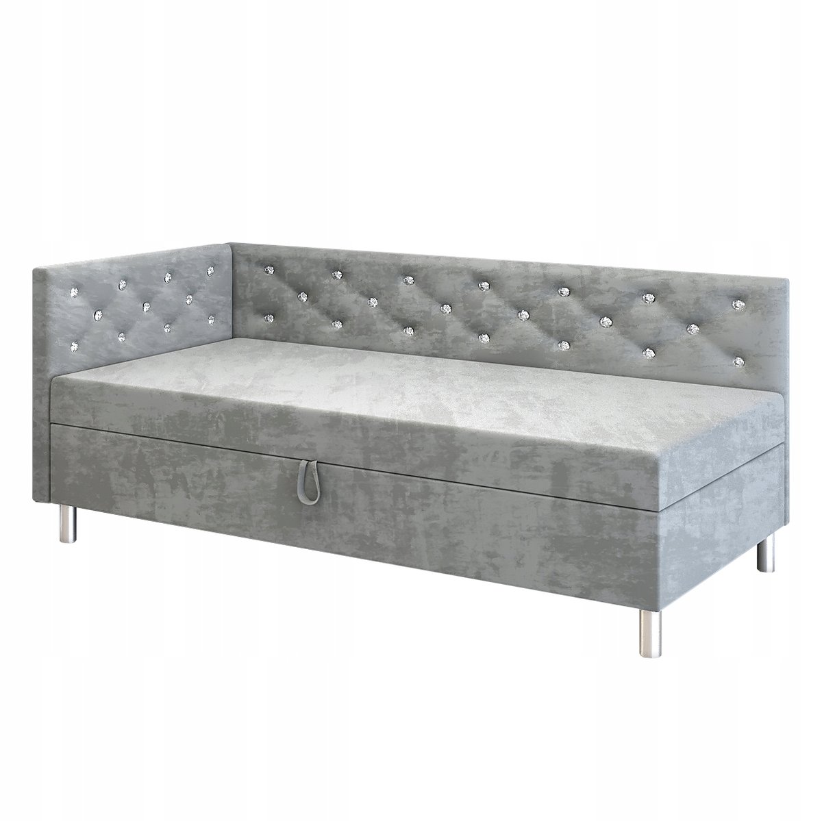 Łóżko jednoosobowe z materacem Princess+ Elegancki tapczan młodzieżowy ...