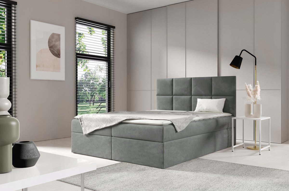 Łóżko kontynentalne Gobi Box 120x200 bez nóżek - Sofello | Sklep EMPIK.COM