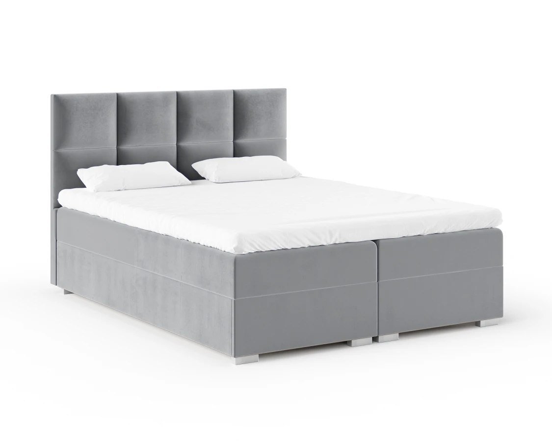 Łóżko kontynentalne PORTLAND podnoszony stelaż, 2 pojemniki na pościel ...