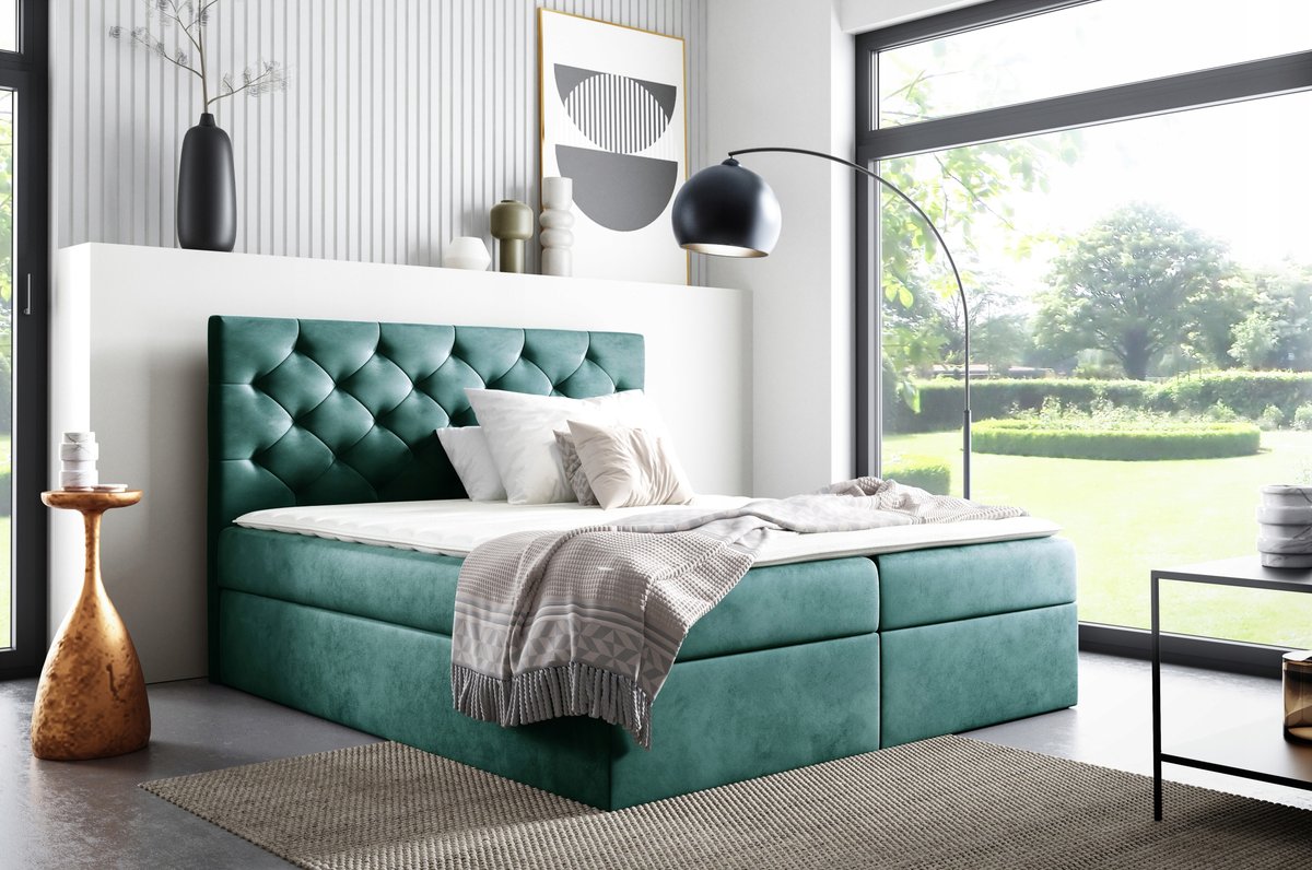 Łóżko kontynentalne Sara Box 160x200 bez nóg - Sofello | Sklep EMPIK.COM