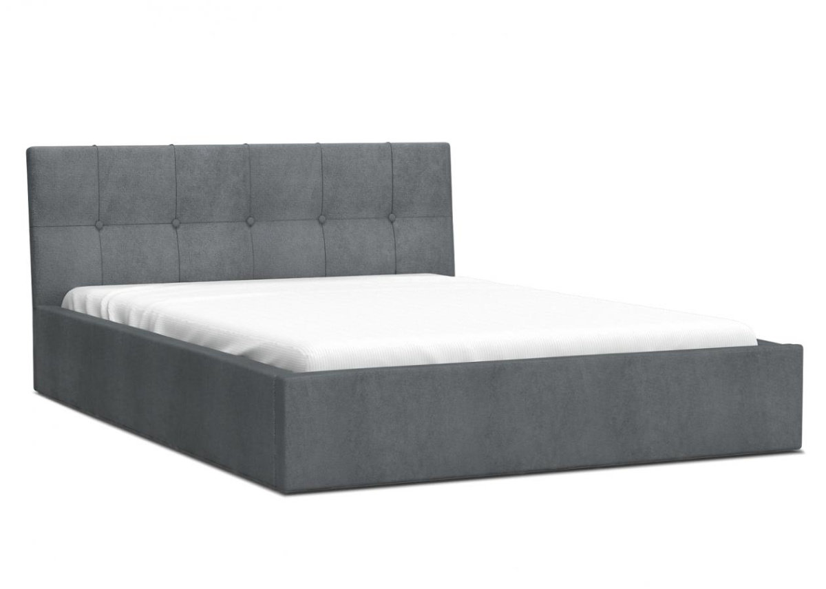 Łóżko tapicerowane RINO Paris STEEL 140x200 metalowy stelaż - FDM ...