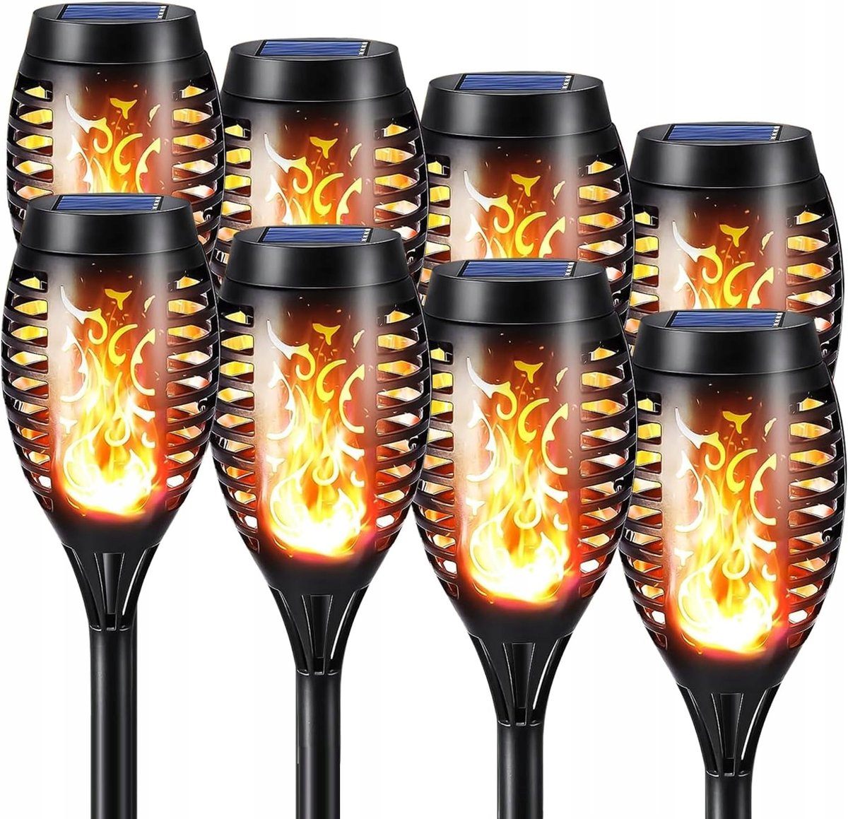 Lqwell Latarki Solarne Na Zewnątrz 8 Szt 12 Diod Led Lampa Słoneczna ...