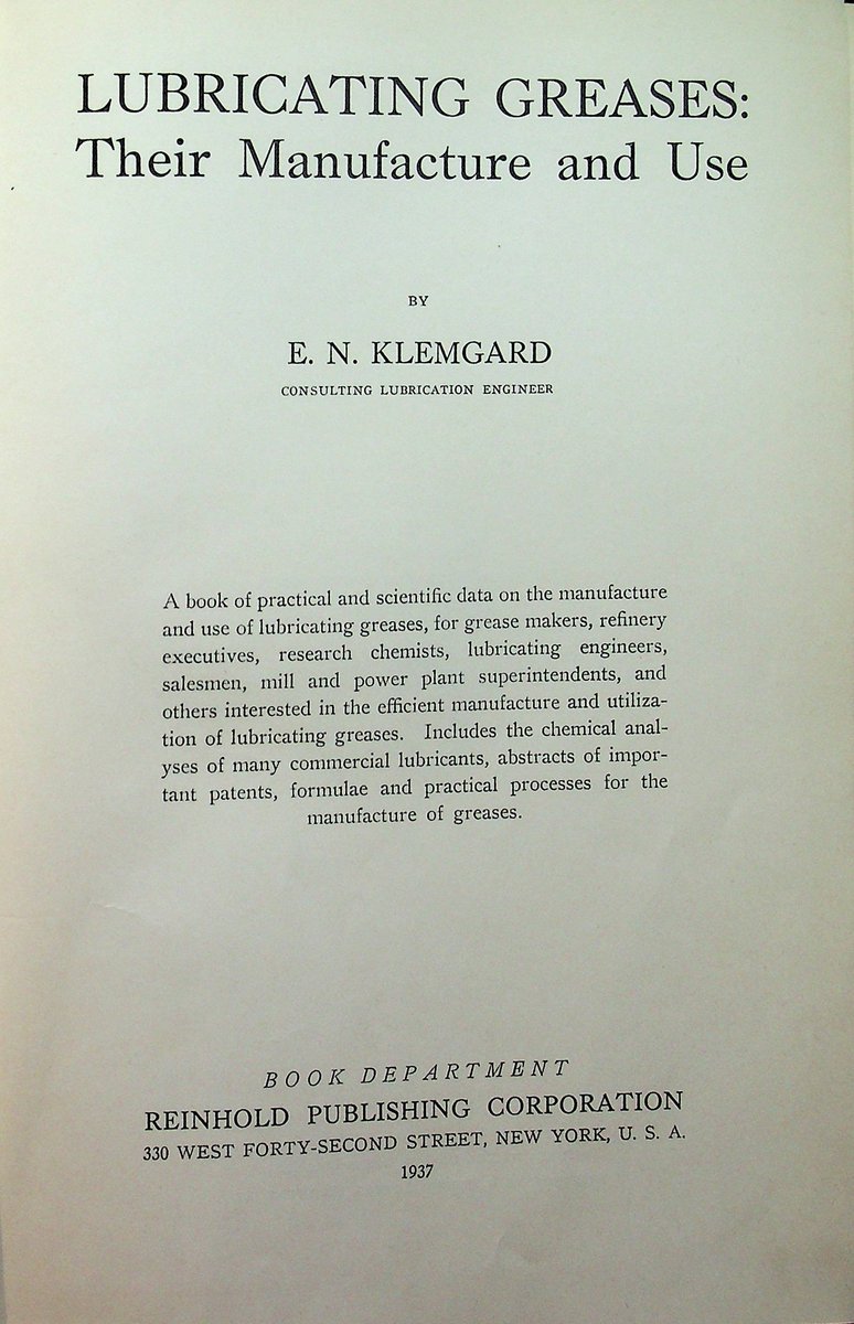 Lubricating greases Their Manufacture and Use 1937r - W opisie | Książka w Empik