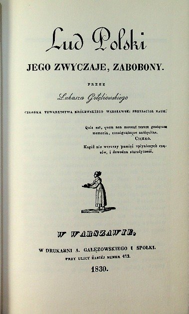 Lud Polski jego zwyczaje zabobony reprint 1830r - W opisie | Książka w ...