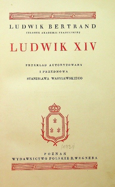 Ludwik XIV 1931 r. - W opisie | Książka w Empik
