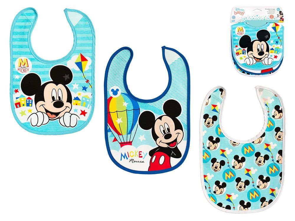 Lulabi, Myszka Mickey, Śliniak bawełniany, 4m+, 3 szt. - Lulabi | Sklep ...