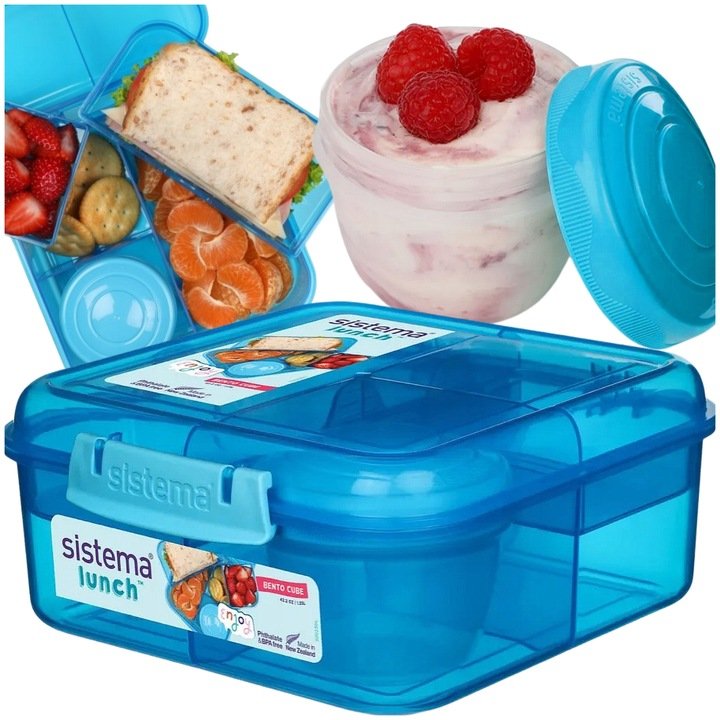 Lunch Box Śniadaniówka Sistema Pojemnik Box Bento 1250Ml Z Przegródkami ...