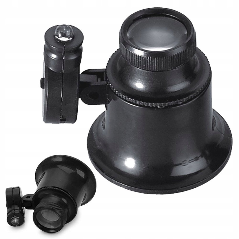 LUPA JUBILERSKA 20X LED LUPKA ZEGARMISTRZOWSKA NA OKO MG13B9A - Inna ...