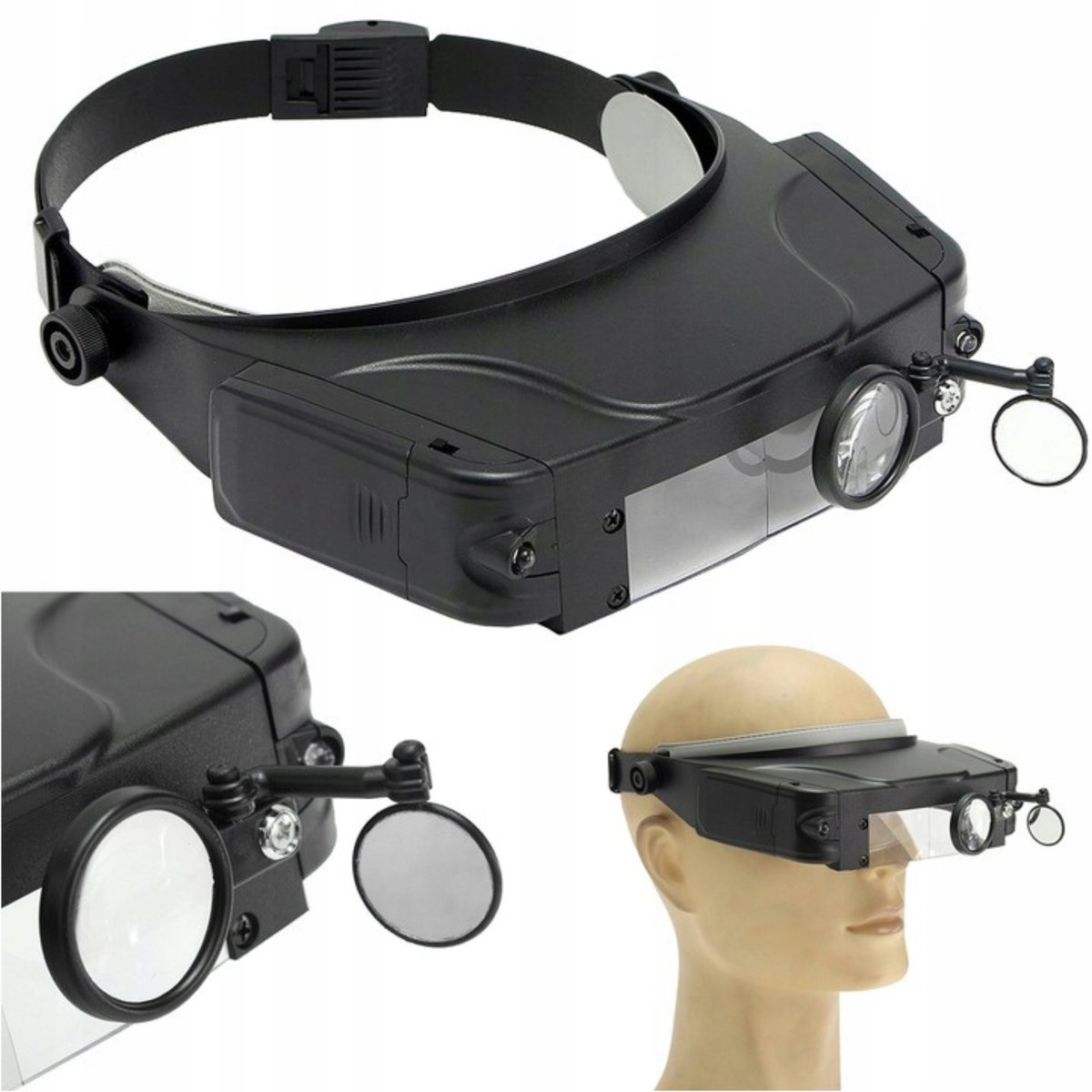Lupa Nagłowna 11x Okulary Precyzyjne Na głowę Profesjonalna Daszek 2x ...