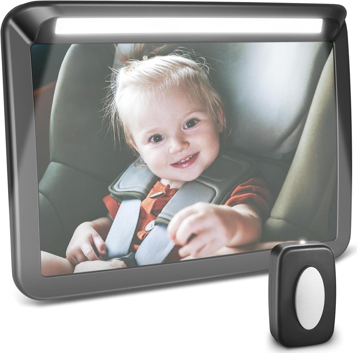 Lusterko samochodowe dla dziecka z oświetleniem LED ZACRO, regulowane ...