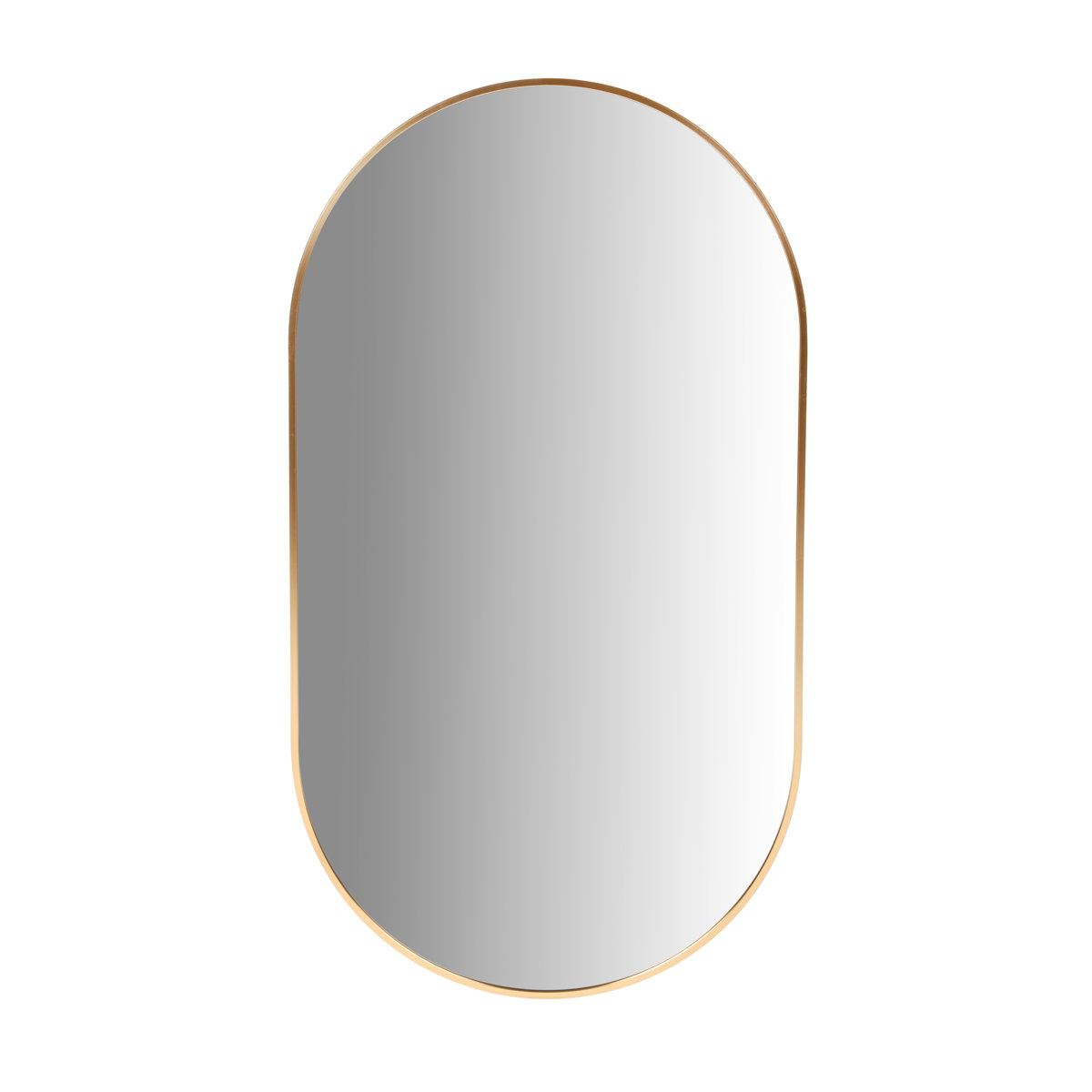 Lustro ELORA wiszące owalne złote 50x90 cm HOMLA - Homla | Sklep EMPIK.COM