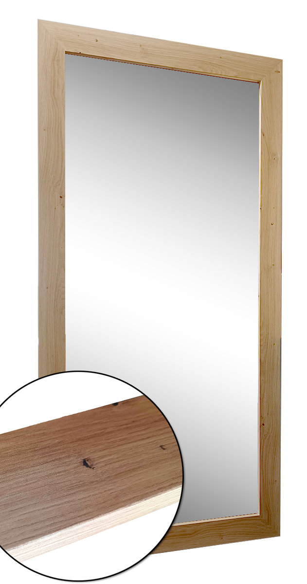 Lustro GRUBA 6cm rama 100x60 dąb artisan lancelot - fabryka luster | Sklep EMPIK.COM