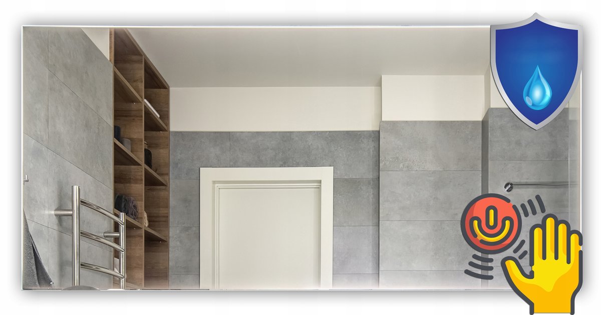 Lustro łazienkowe IP67 LED 70x50 sensor szlif - fabryka luster | Sklep ...