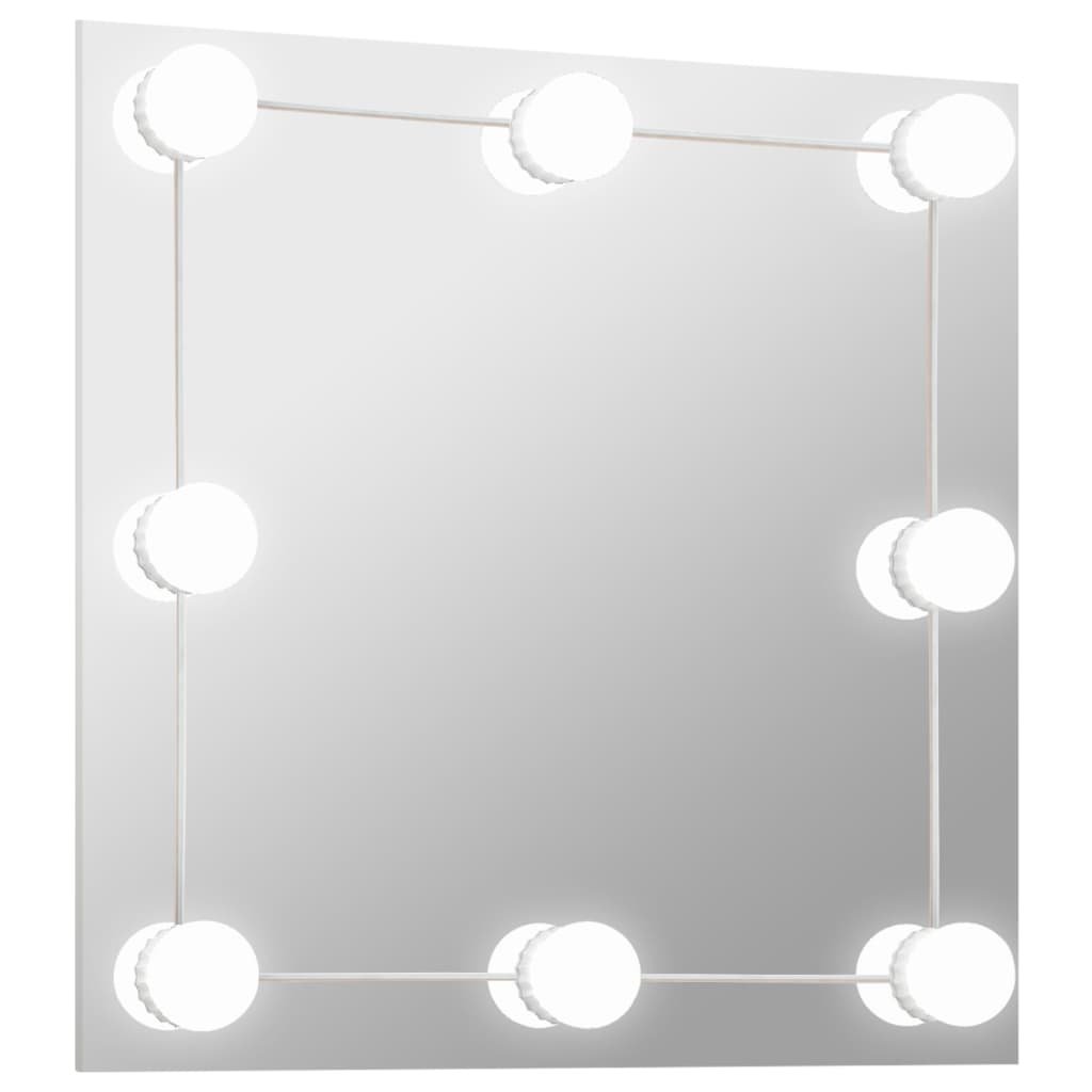 Lustro LED 50x50 cm z zasilaniem USB i 8 żarówkami / AAALOE - Inna ...