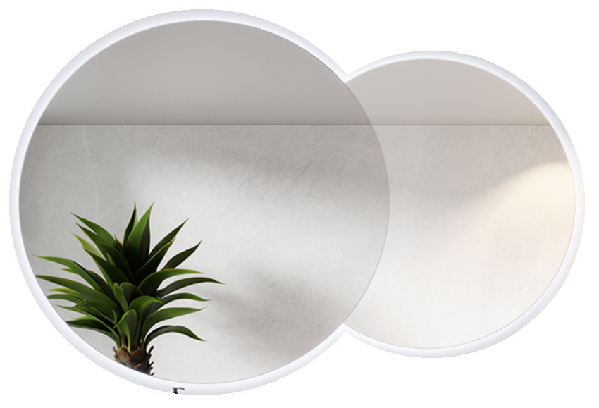 Lustro Okrągłe Podwójne LED 100cm i 80cm - 160cm Prawe - Galakor ...