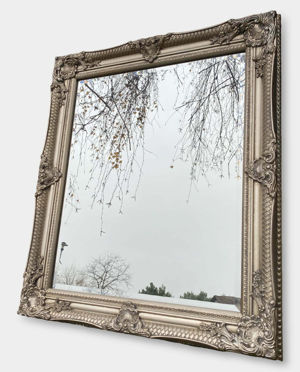 Lustro Prostokątne Elegancka Srebrna Rama - rzezbyzbrazu.pl | Sklep ...