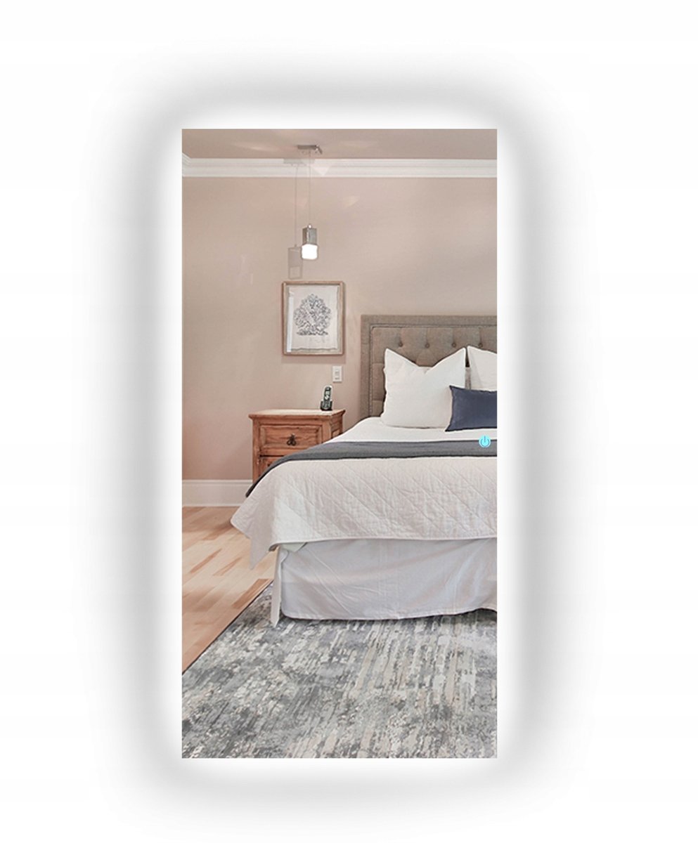 Lustro Srebrne LED Szlif 60x160 Włącznik Dotykowy - Galakor | Sklep ...