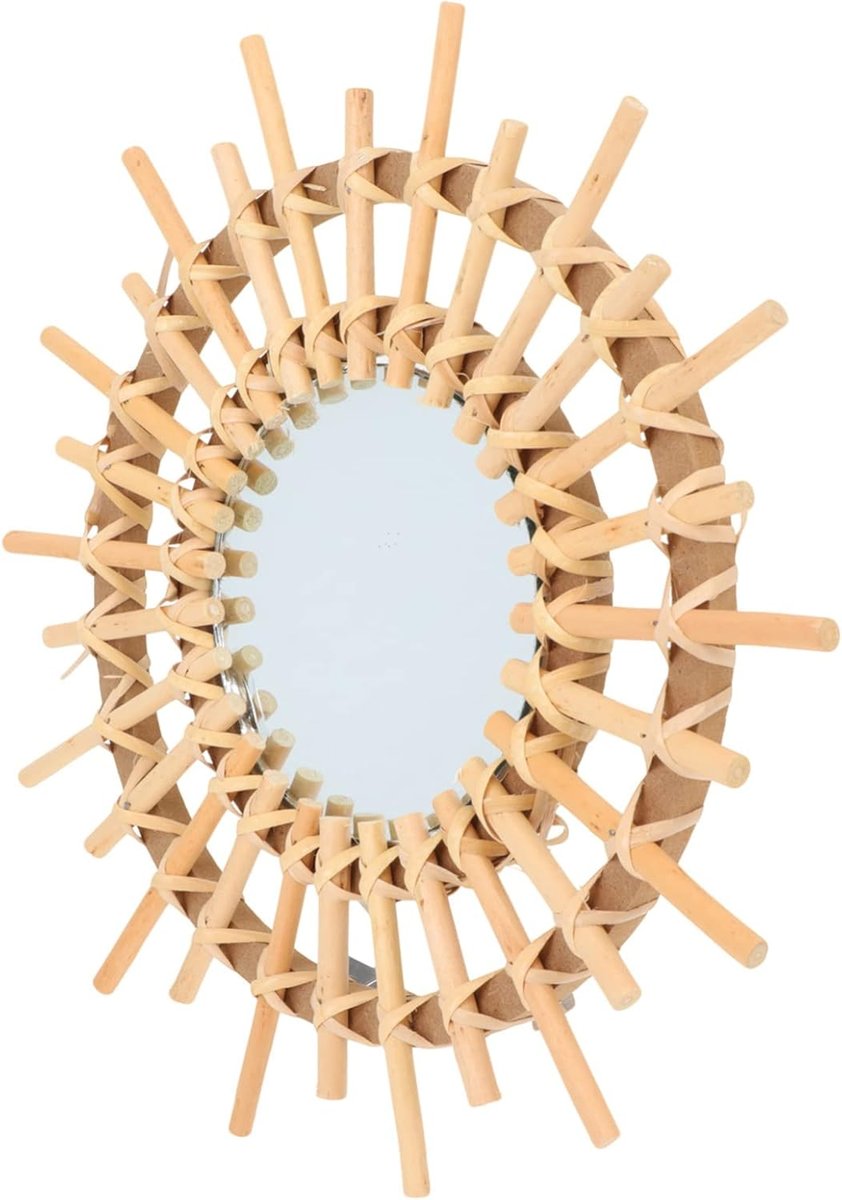 Lustro wiklinowe, rattanowe, nowoczesne lustro ścienne, lustro ...