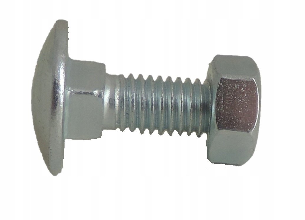 M16x50 ŚRUBA ZAMKOWA GRZYBKOWA DIN603 + NAKRĘTKA OCYNKOWANA 1 kpl ...
