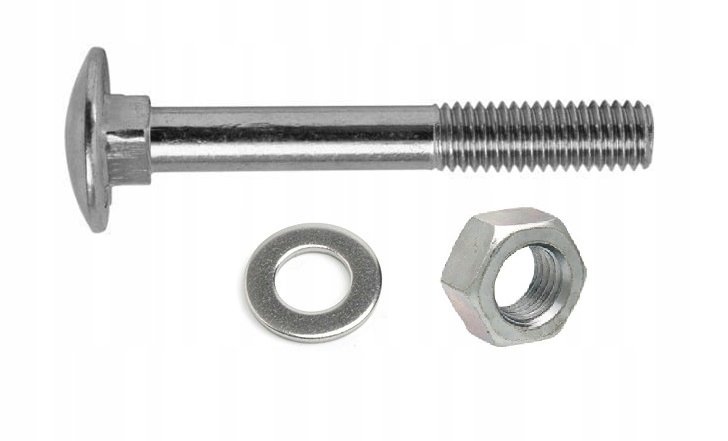 M16x80 ŚRUBA ZAMKOWA kl. 8.8 + NAKRĘTKA + PODKŁADKA 10 kpl - Maro ...