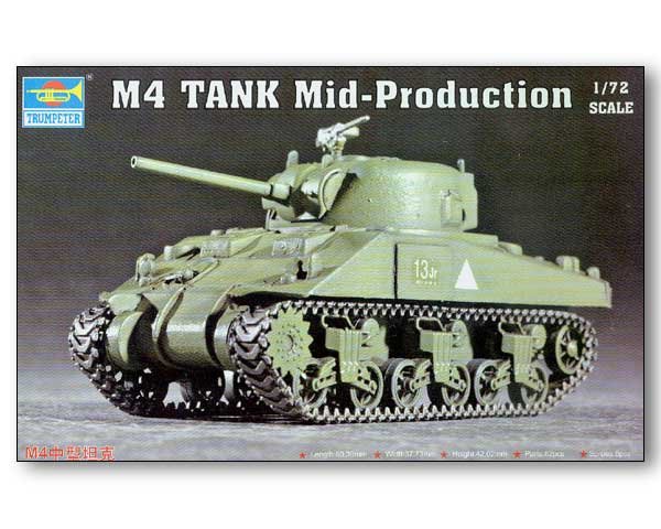 M4 Sherman (Mid-Production) 1:72 Trumpeter 07223 - TRUMPETER | Sklep ...