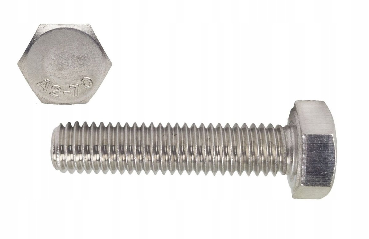 M8x20 ŚRUBA OCYNK SZEŚCIOKĄTNA DIN933 NIERDZEWNA A2 10 szt - Maro | Sklep EMPIK.COM