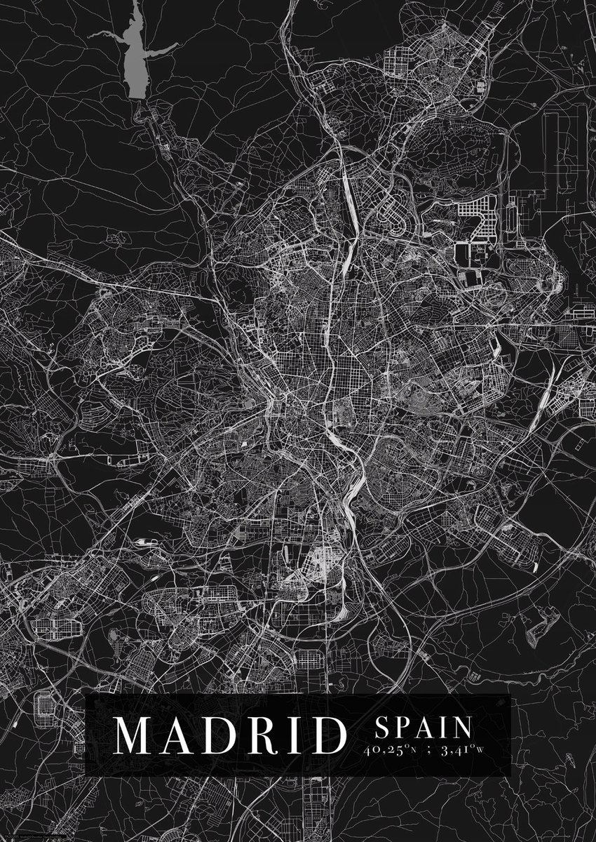 Madryt Mapa Miasta - plakat A2 42x59,4 cm - inna (Inny) | Sklep EMPIK.COM