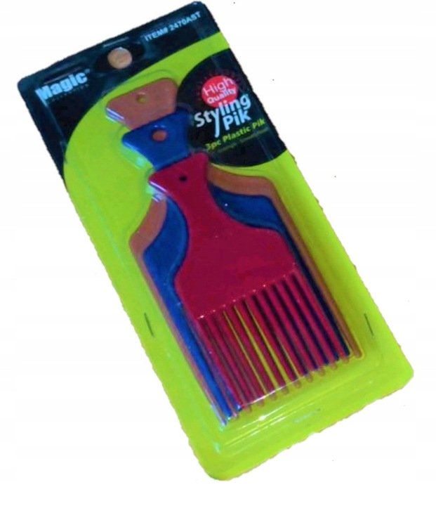 Magic Grzebień Pik włosy afro loki 3szt. kolorowe | Sklep EMPIK.COM