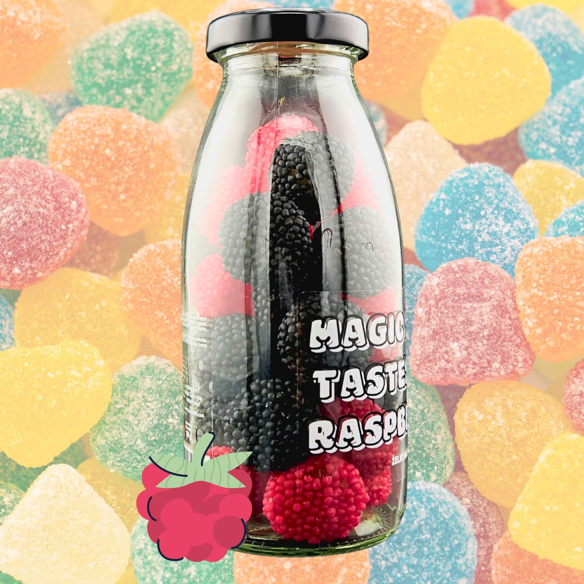 Magic Jelly Tastes LikeRaspbery ! Żelki malinki 350g - CandyMBK | Sklep ...
