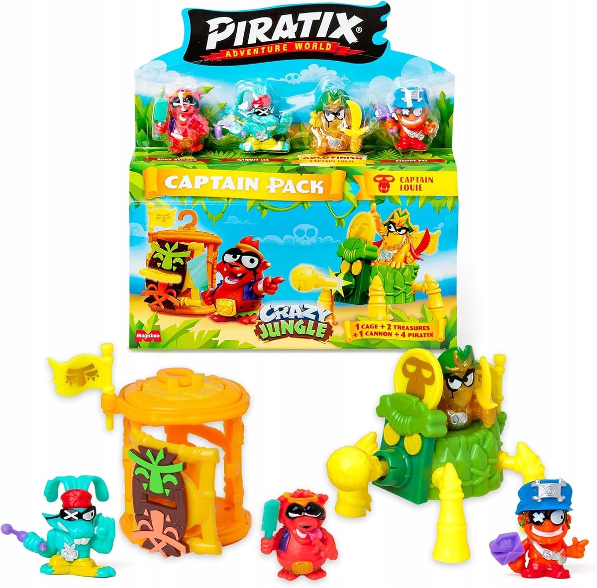 MagicBox - Piratix seria 3 - Crazy Jungle - zestaw Captain Pack figurki ...