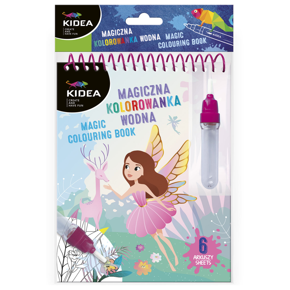 Magiczna Wielorazowa Kolorowanka Wodna H Kidea (Magia) - KIDEA | Sklep ...
