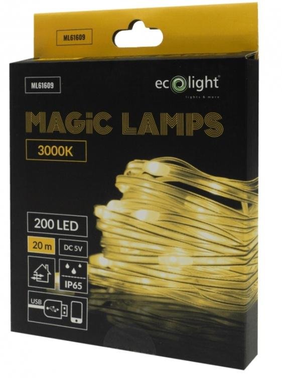 Magiczne lampki 200 led 3000K 20m DC5V - Inna marka | Sklep EMPIK.COM