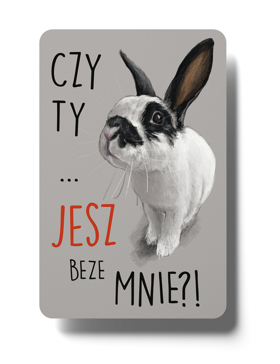 Magnes dekoracyjny „Jesz beze mnie?!” - Isil Black | Sklep EMPIK.COM