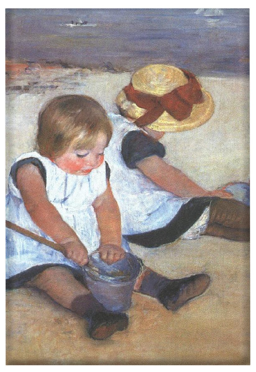 Magnes Dziewczynki bawiące się na plaży Mary Cassatt - Szyjemy Sztuke ...