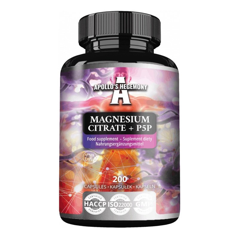 Magnesium Citrate + P5P suplement diety 200 kapsułek | Sklep EMPIK.COM