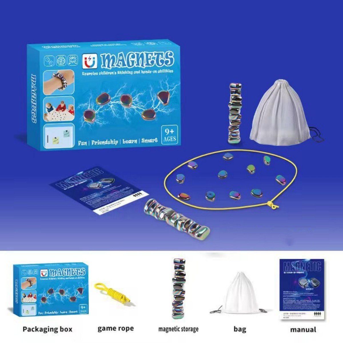 Magnetyczna gra w szachy z kamieniami: gra strategiczna dla dzieci i dorosłych, rodzinny zestaw ...