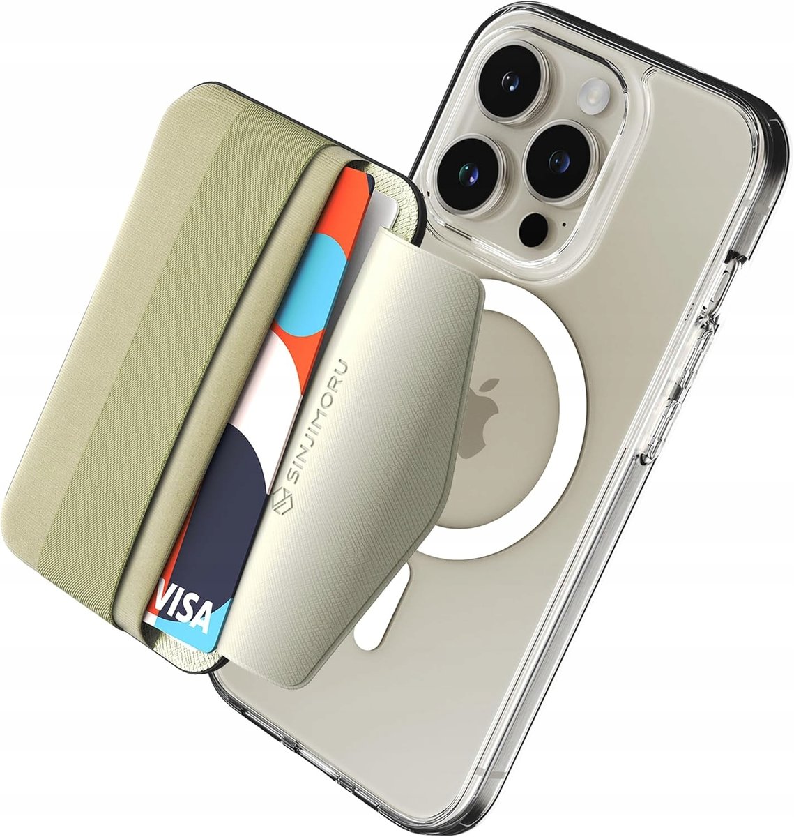 Magnetyczny Portfel na Karty do iPhone MagSafe z Uchwytem Beżowy - Inna ...