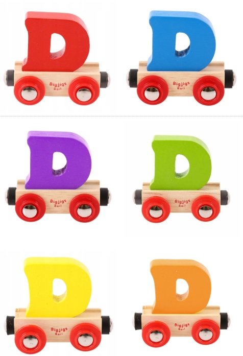MAGNETYCZNY WAGON Y Z MAGNESEM WAGONIK DREWNIANY LITERKOWY POCIĄG ...