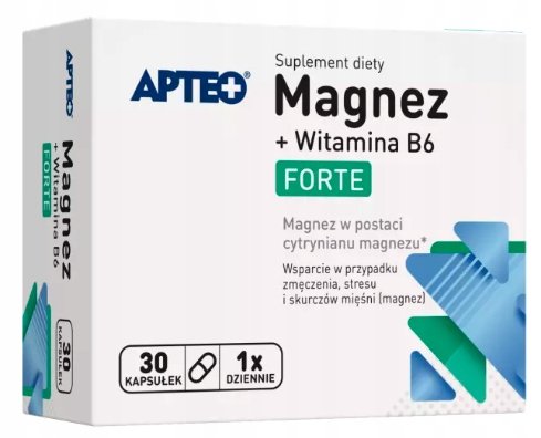 Magnez Forte + Witamina B6 Apteo 30 Kaps. | Sklep EMPIK.COM