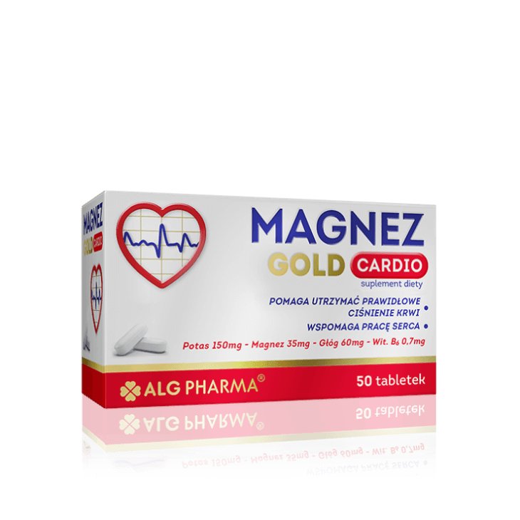 Magnez Gold Cardio Wspomaga Pracę Serca Suplement Diety 50 Tabl ...