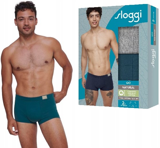 Majtki męskie BOKSERKI męskie Sloggi Men GO ABC Natural Hipster 2 SZTUKI M - Sloggi | Moda Sklep ...