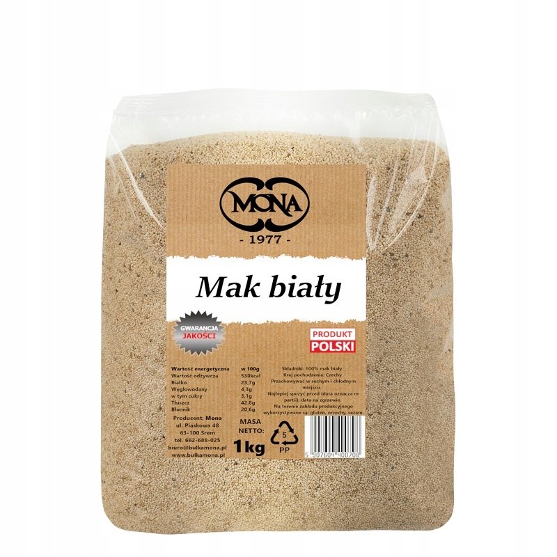Mak Biały Mona 1Kg Premium - MONA | Sklep EMPIK.COM