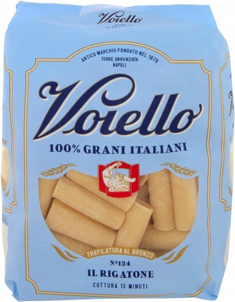 Makaron Rigatoni rurki 500g - Voiello semolina włoski - inna (Inny ...